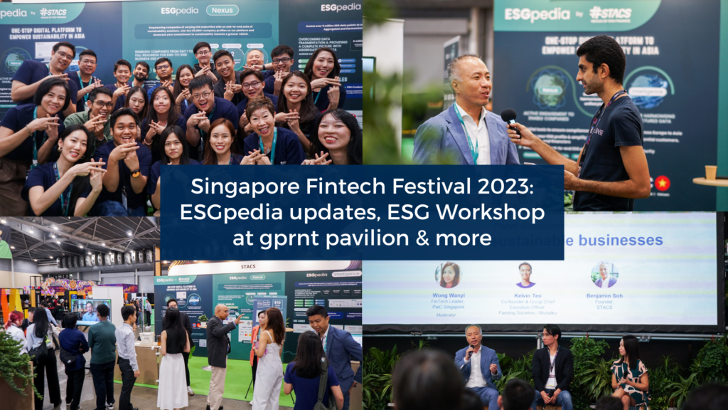 STACS at Singapore Fintech Festival 2023: ESGpedia as a one-stop ...